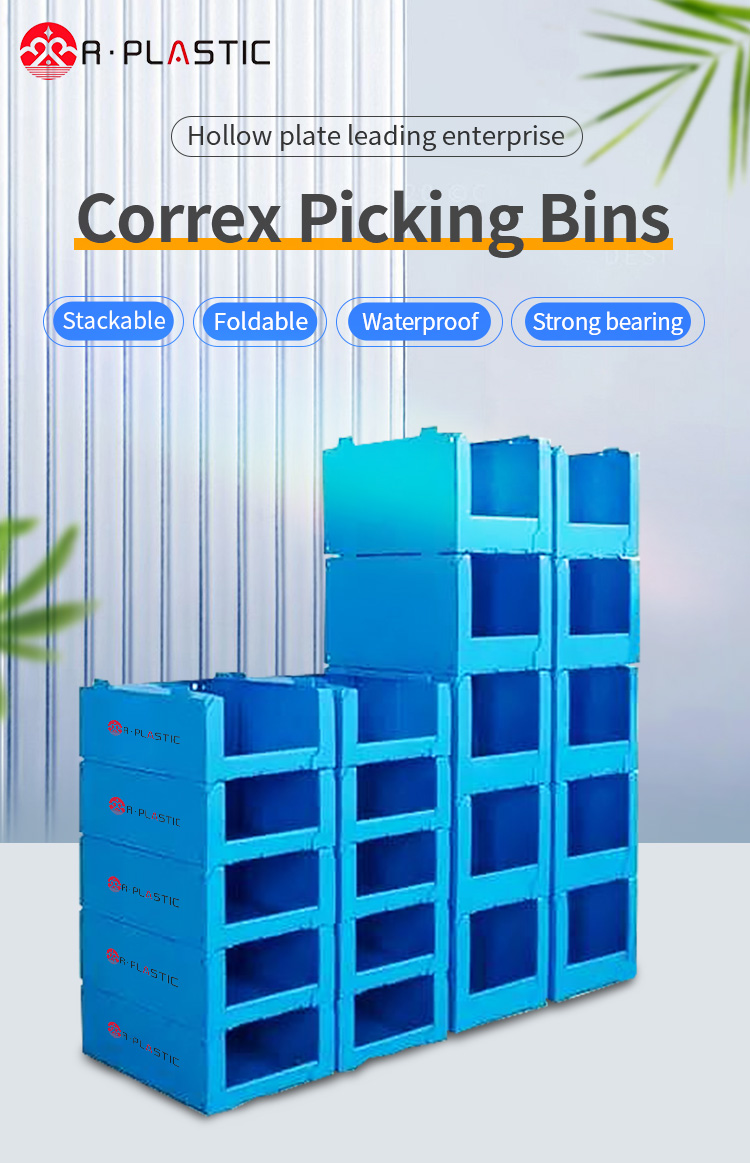 Best Stackable Correx Corflute Warehouse Picking Bins Corrugated ...